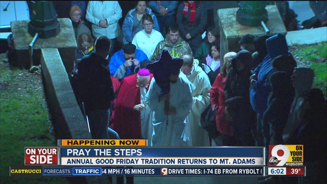 Pilgrims 'pray the steps' up to Mt. Adams church in longstanding Good ...