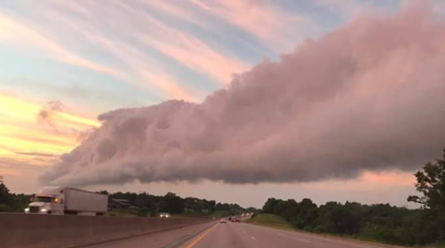 Roll clouds captured by drone