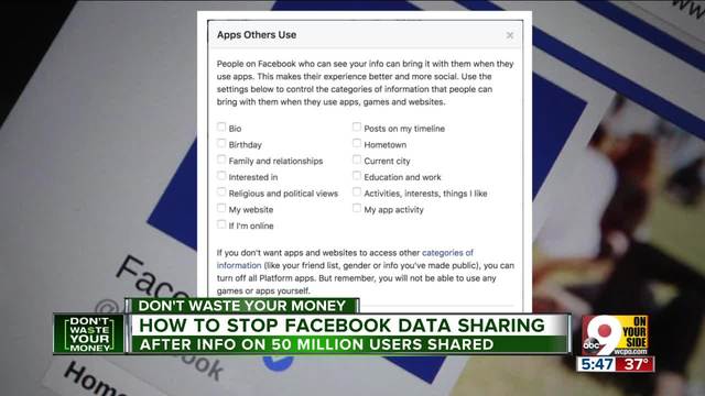 How to stop Facebook sharing your personal info - WCPO Cincinnati, OH