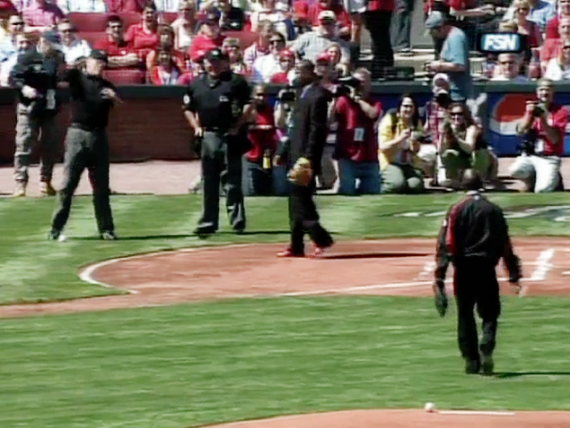 From the Vault: Who could ever forget Mayor Mallory's wild first pitch ...