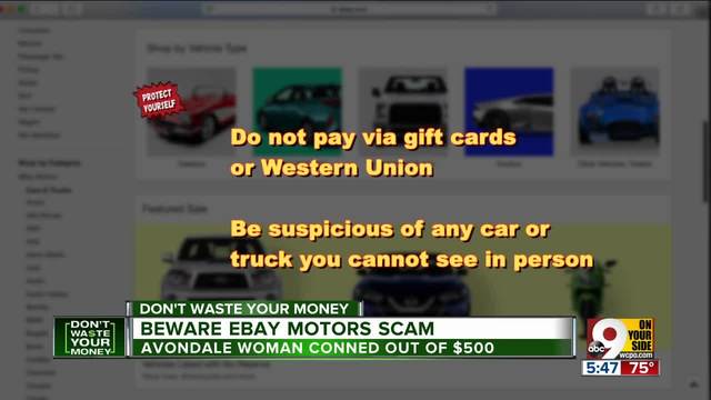 eBay Motors scam steals $500 from Cincinnati woman - WCPO Cincinnati, OH